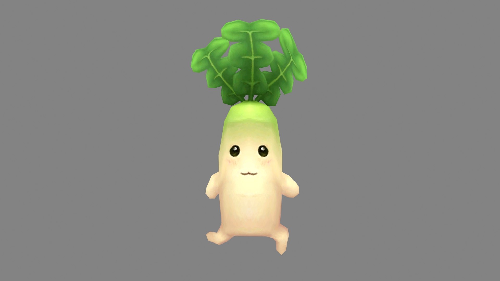 Cartoon Vegetable Mascot - Radish Boy 3D Model - TurboSquid 1949611