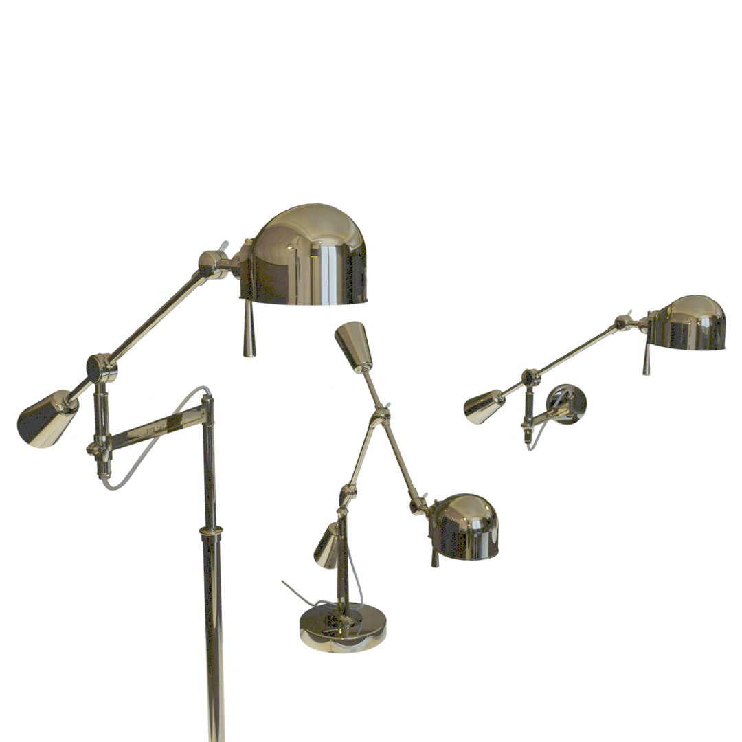 Boom Arm Floor Lamp 3d Model