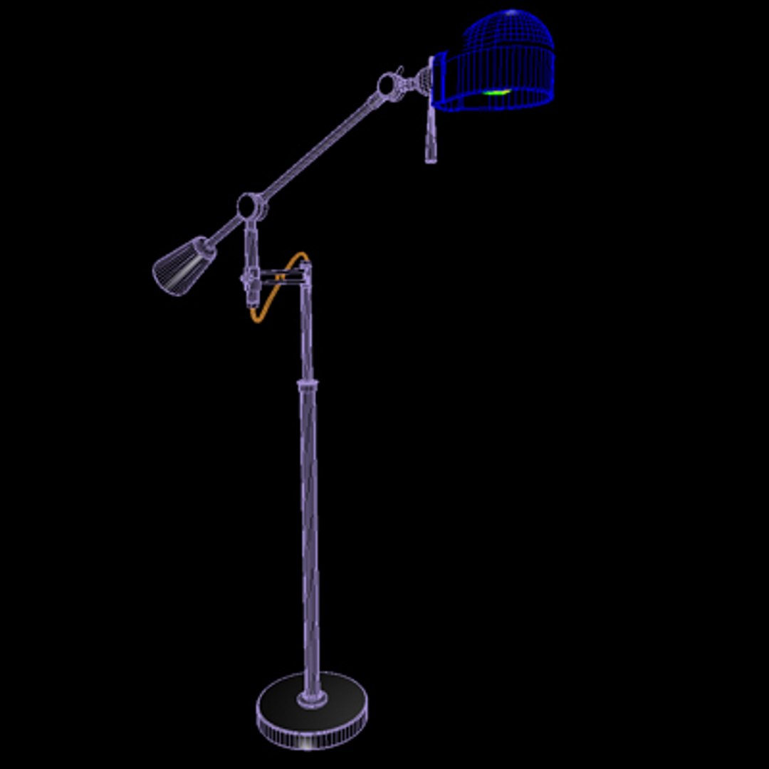Boom Arm Floor Lamp 3d Model