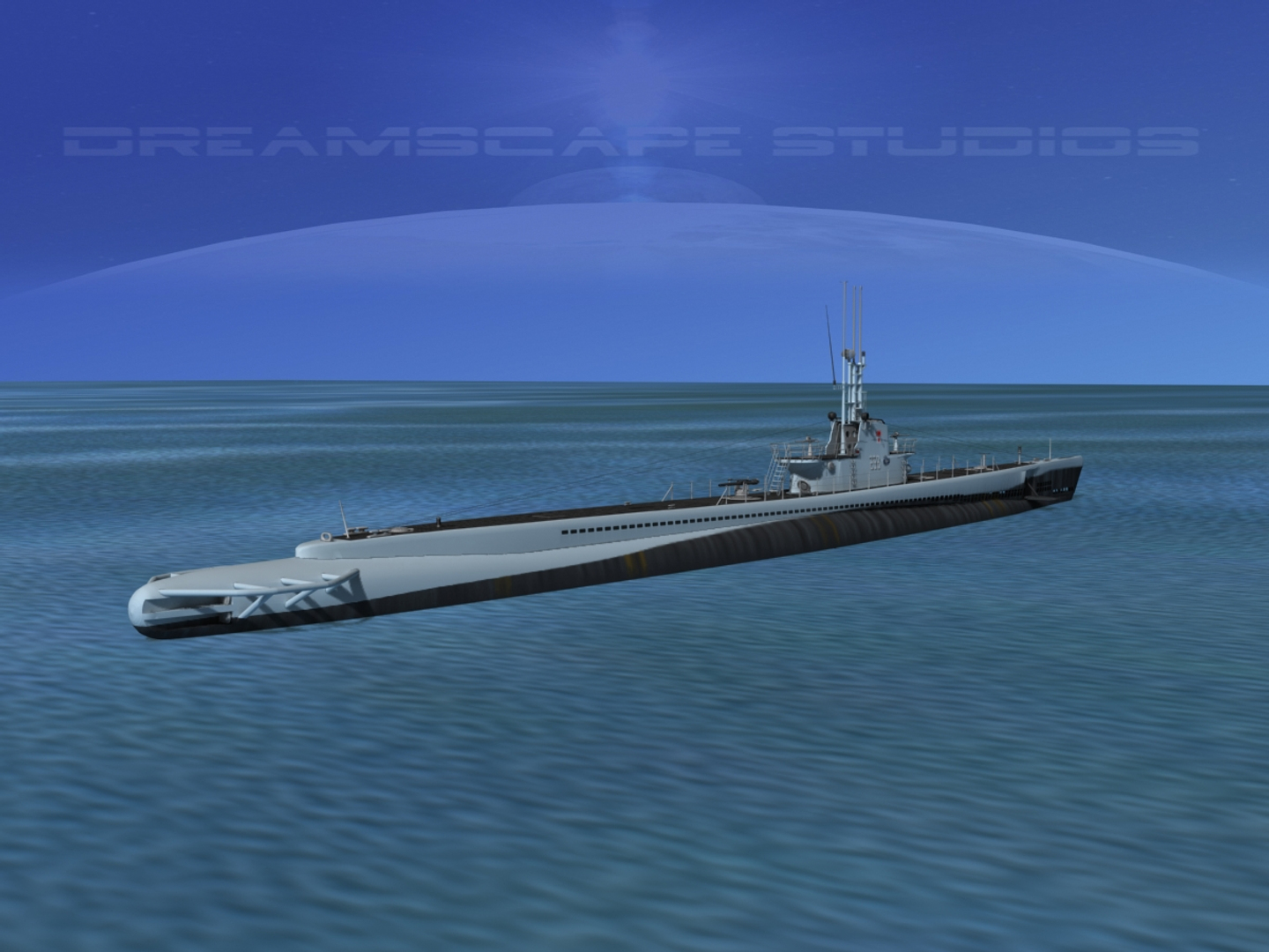 submarine balao sub 3d model