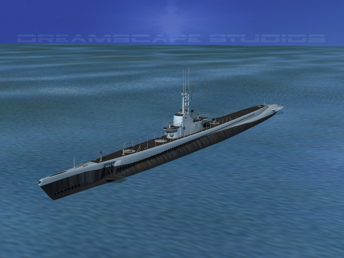 submarine balao sub 3d model