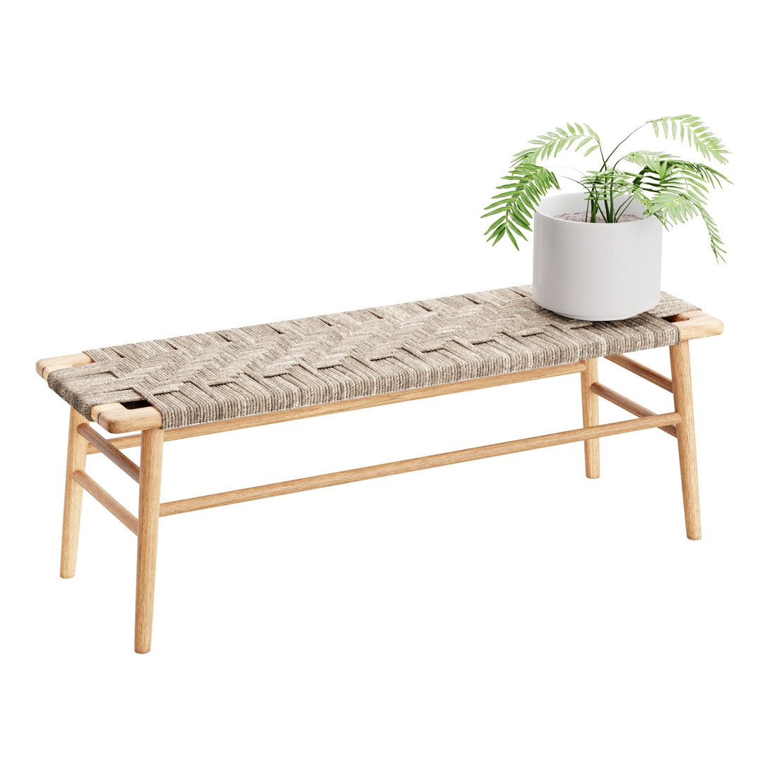 modelo 3d Woven Rope Bench - TurboSquid 1970509