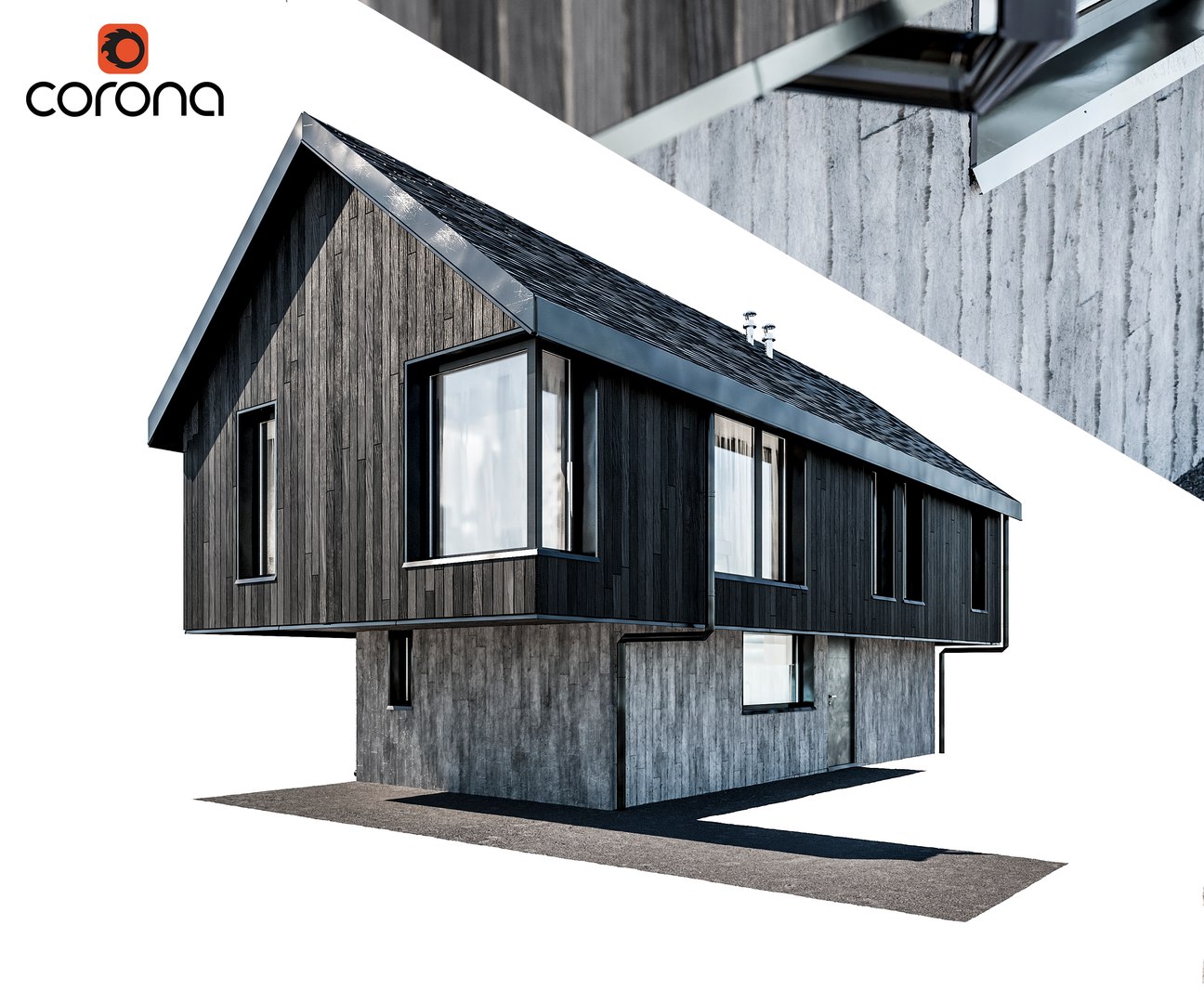 Modern house 11 at night 3D model - TurboSquid 1903936