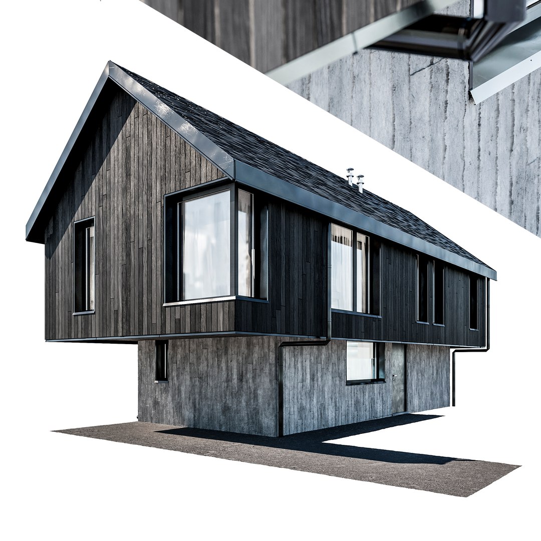 Modern house 11 at night 3D model - TurboSquid 1903936