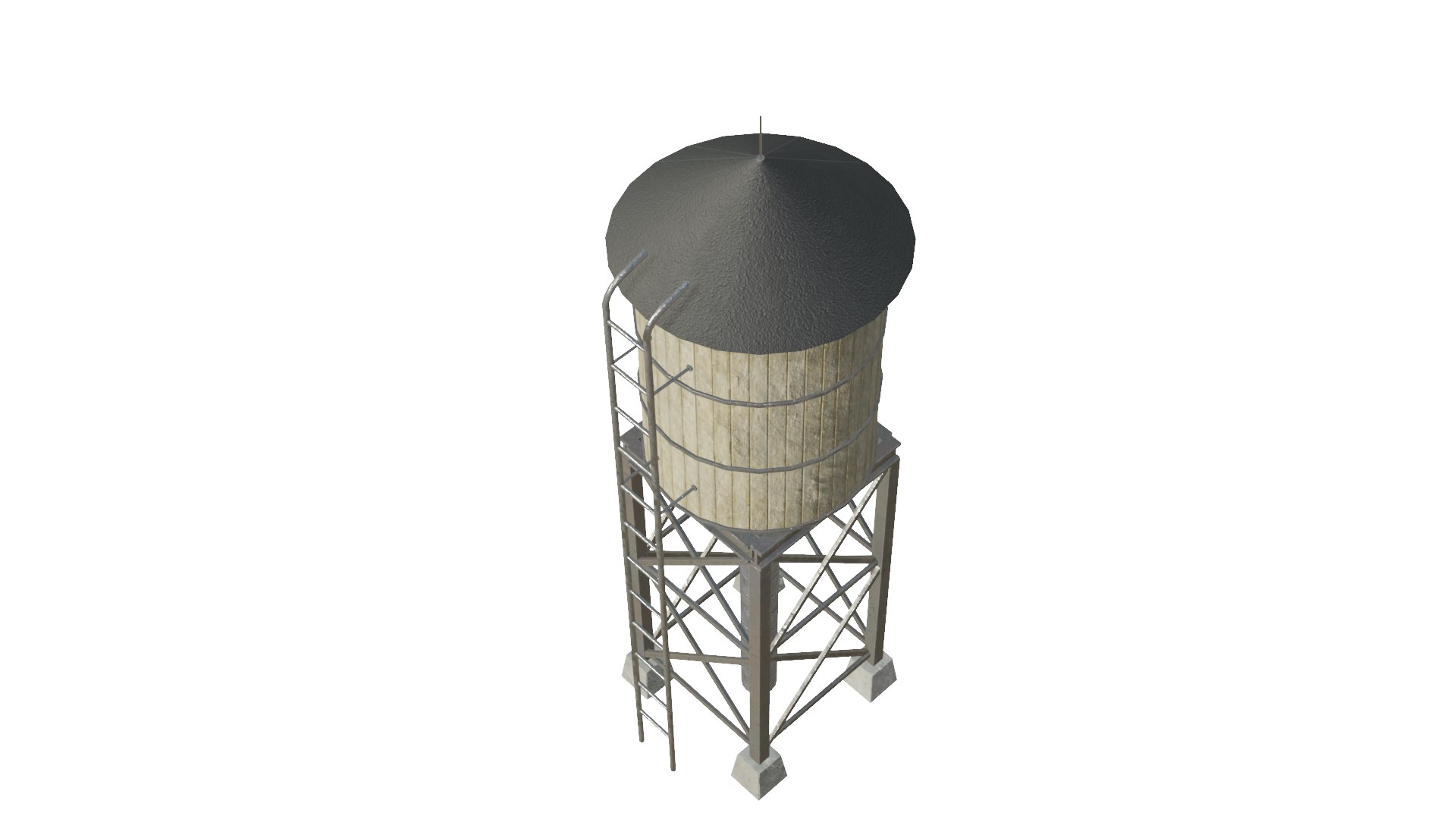 Watertower Rooftop 3D Model - TurboSquid 1902357