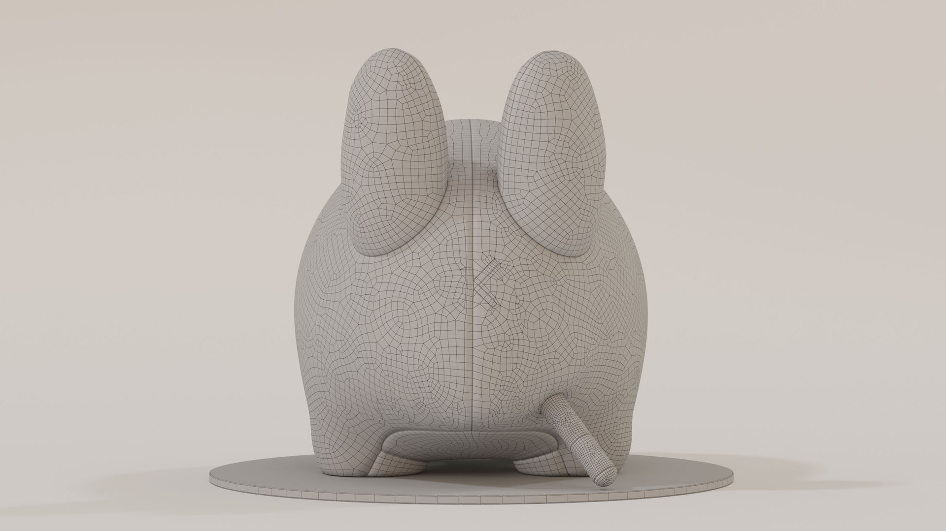 3D Kidrobot Smorkin Labbit White 14 Inch Plush By Frank Kozik Model ...