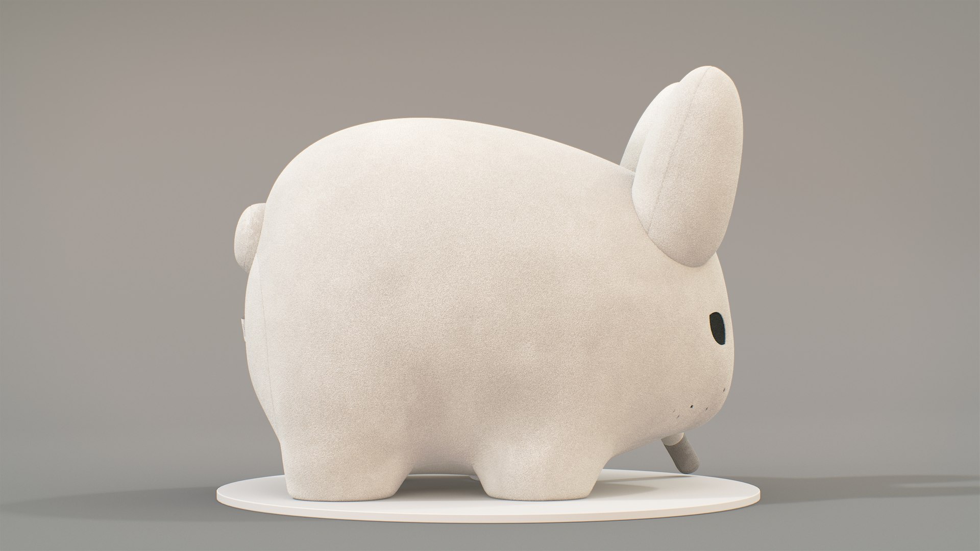 3D Kidrobot Smorkin Labbit White 14 Inch Plush By Frank Kozik Model ...