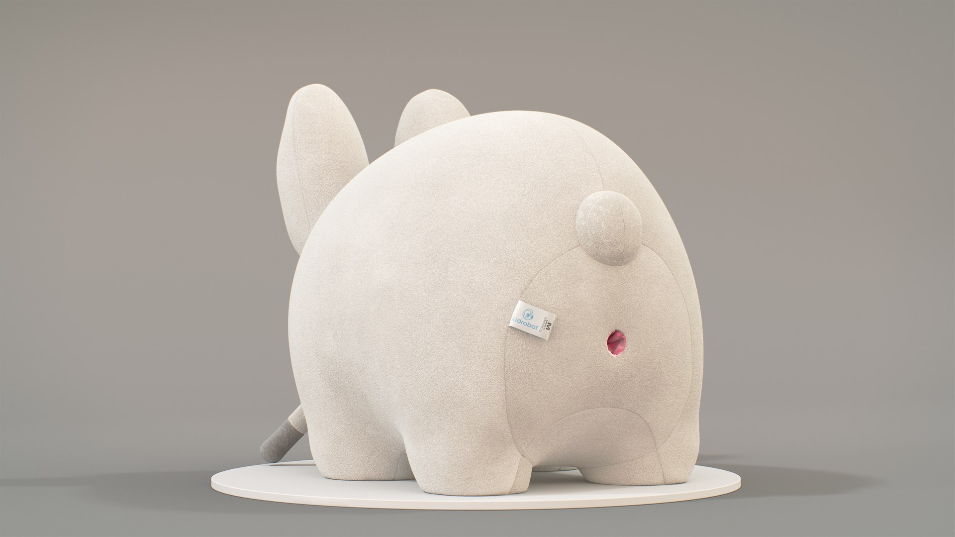 3D Kidrobot Smorkin Labbit White 14 Inch Plush By Frank Kozik Model ...