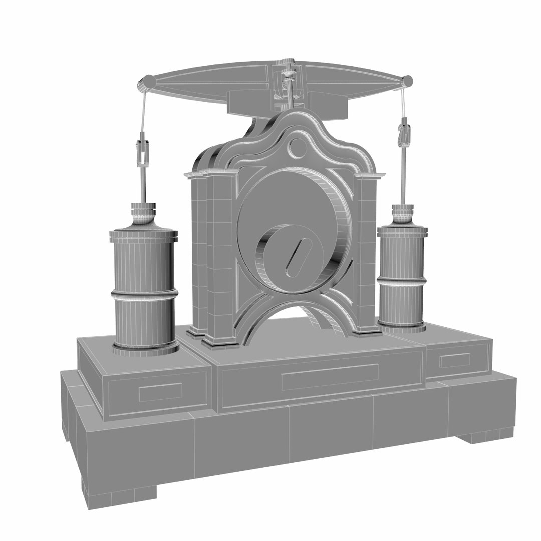 Antique Beam Engine Clock With Two Candlesticks 3D Model - TurboSquid ...