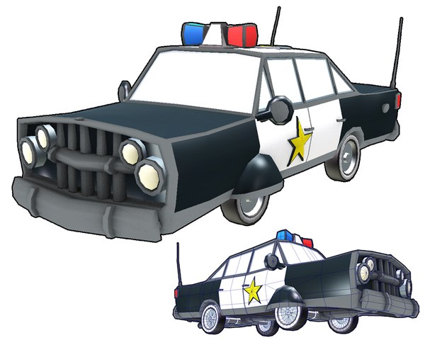 3d model police cop car