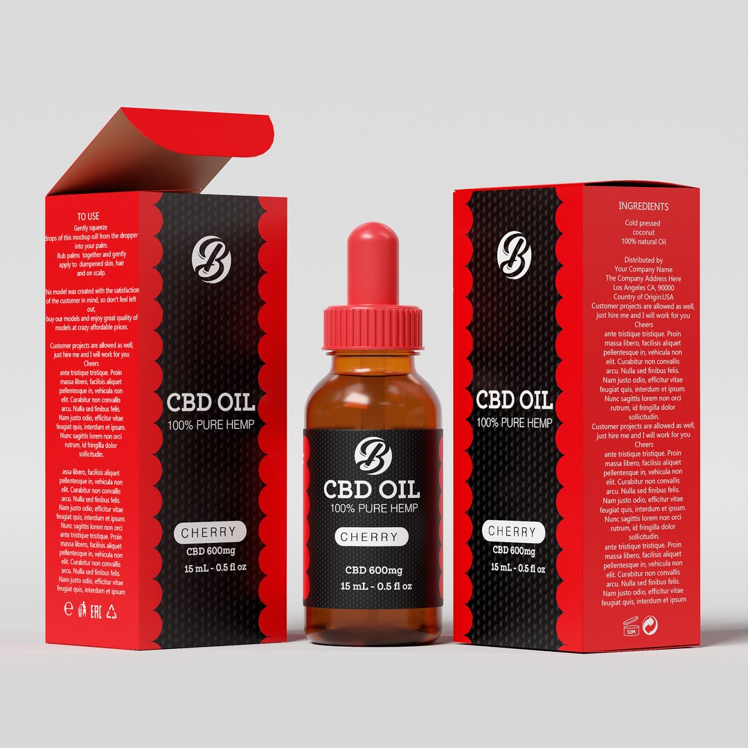 3D Model CBD Oil 100 Pure Hemp Cherry - TurboSquid 2286061