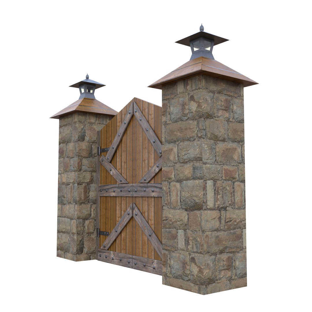 3D Model Wooen Farm Gate - TurboSquid 2445460