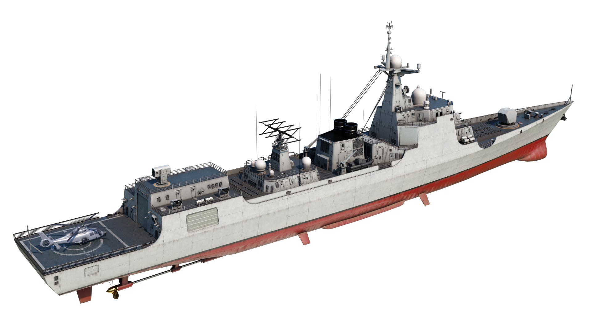Type052D Chinese Navy Type 052D Destroyer PLAN LvyangIII Class 3D Model - TurboSquid 2400139