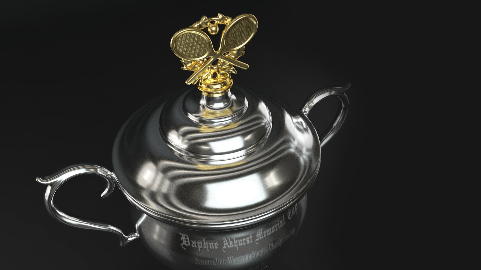 3D Australian Open Women Singles Trophy Tennis Trophy Model ...