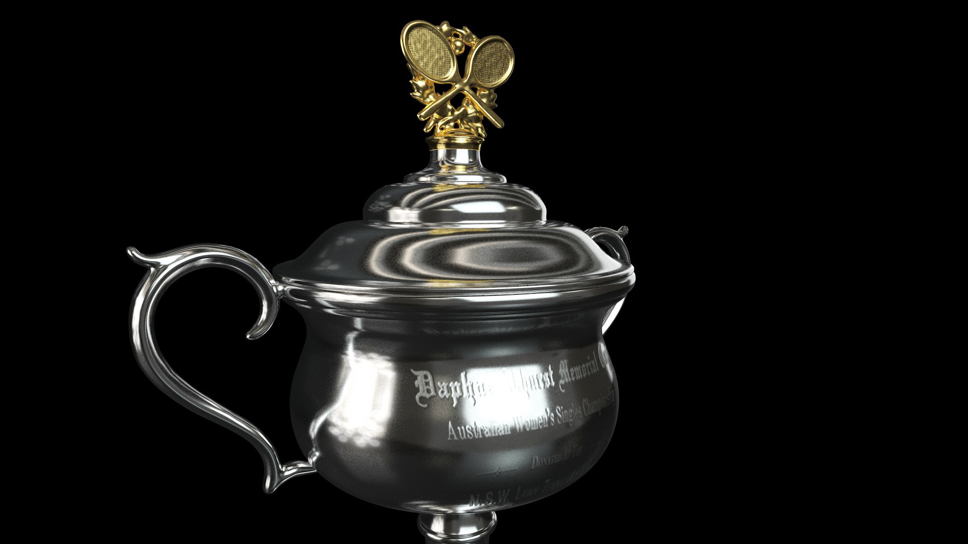 3D Australian Open Women Singles Trophy Tennis Trophy Model ...