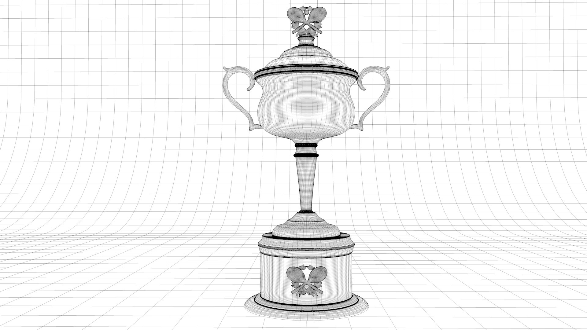 3D Australian Open Women Singles Trophy Tennis Trophy Model ...