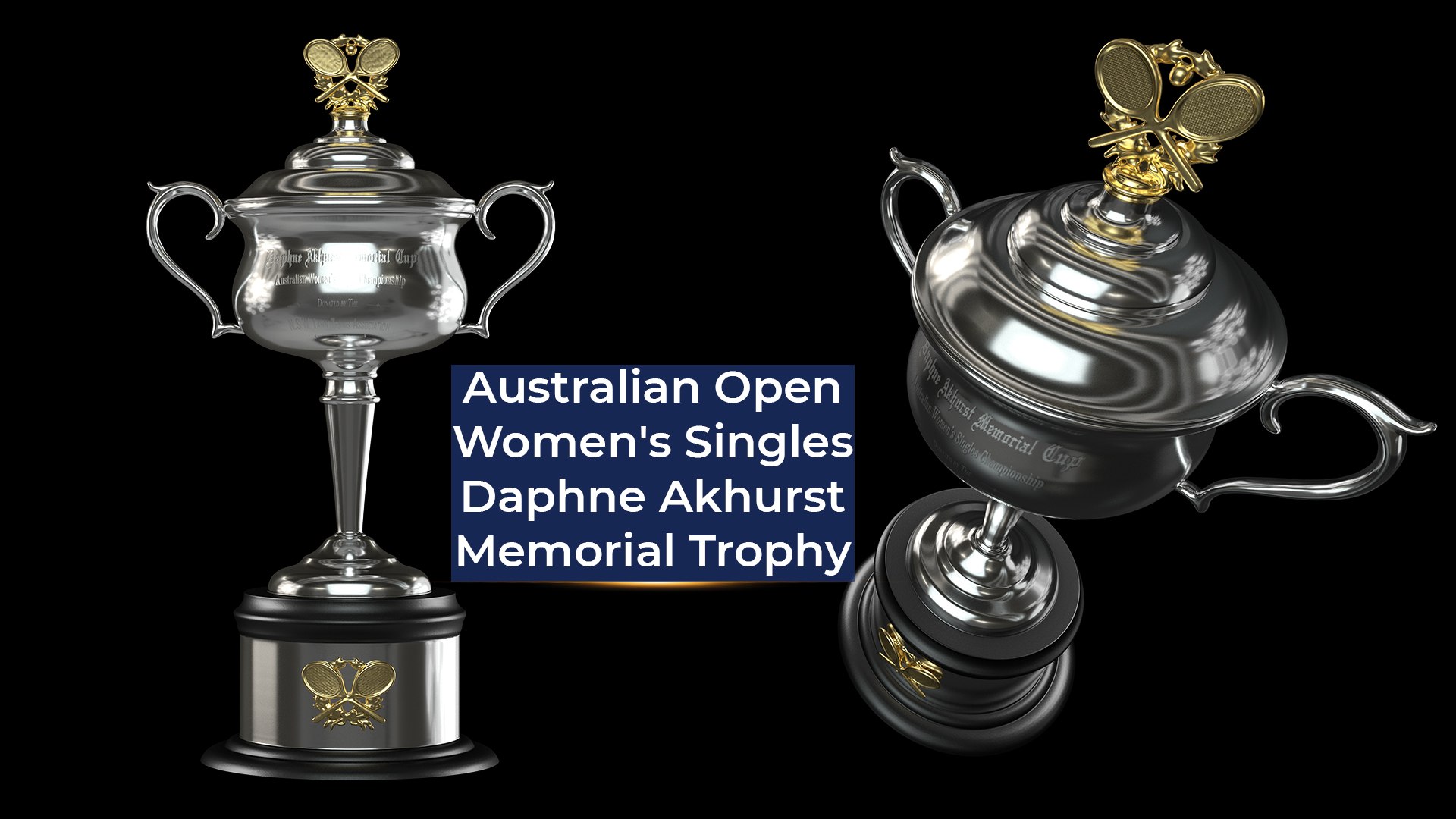 3D Australian Open Women Singles Trophy Tennis Trophy Model ...