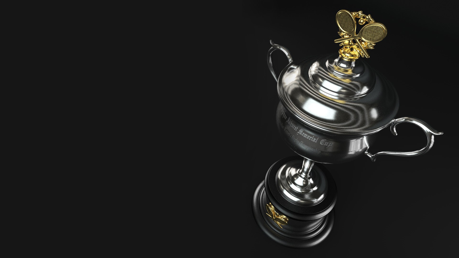 3D Australian Open Women Singles Trophy Tennis Trophy Model ...