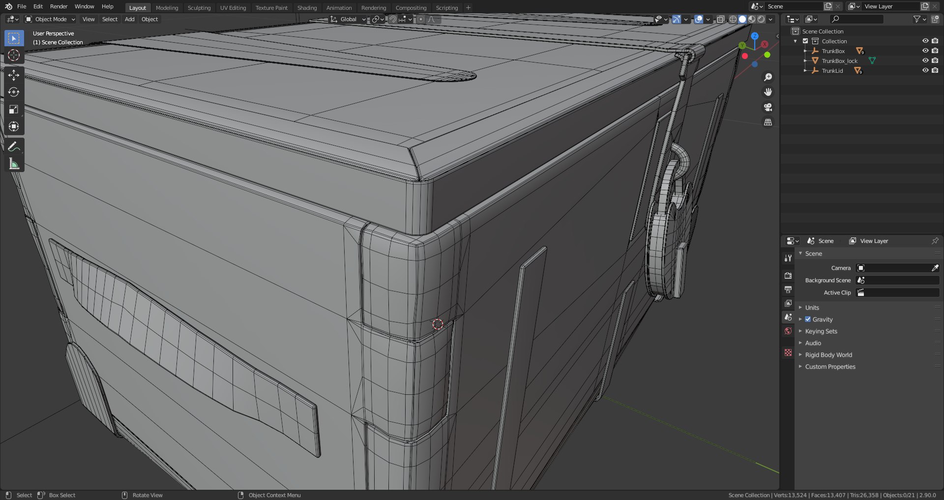 Trunk Box Lock 3D Model - TurboSquid 1664783