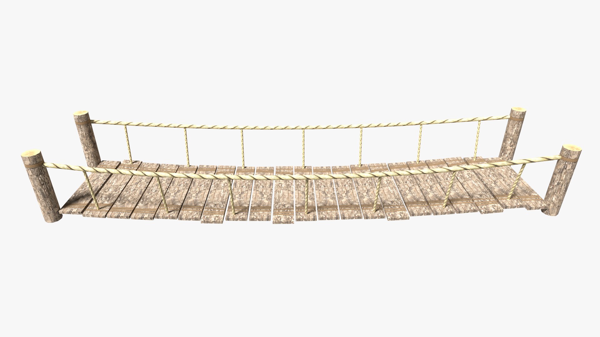 Rope Bridge 3d Obj