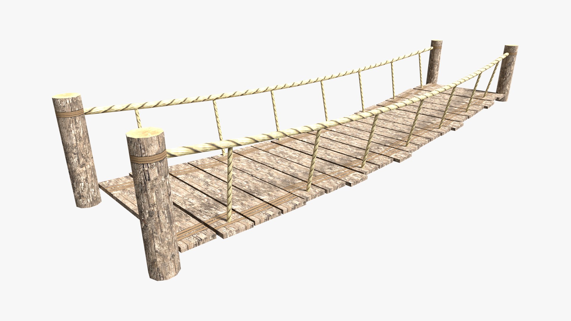Rope Bridge 3d Obj