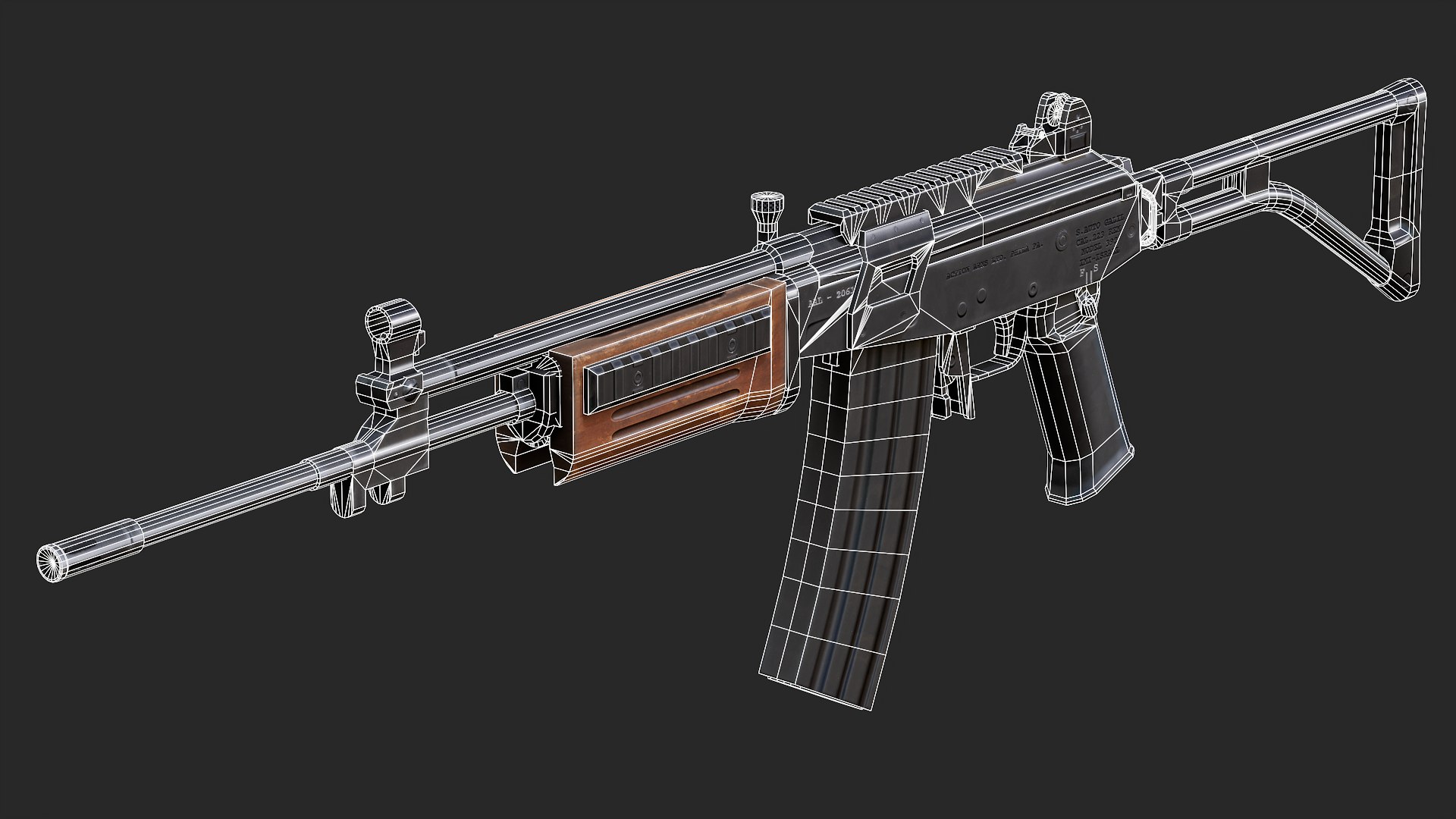 3D Galil ARM Assault Rifle - LowPoly Mobile Ready - TurboSquid 2067437
