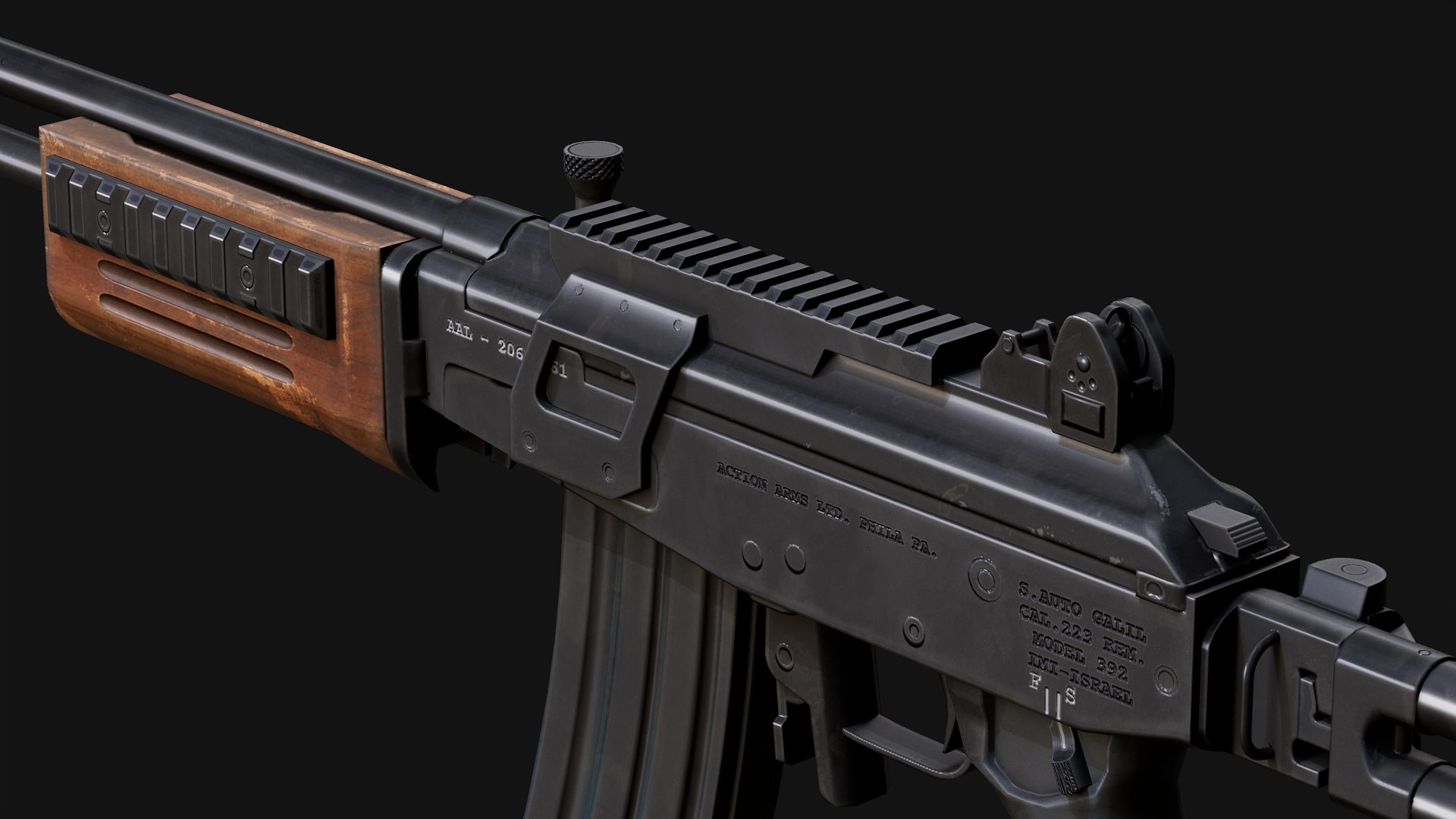 3D Galil ARM Assault Rifle - LowPoly Mobile Ready - TurboSquid 2067437