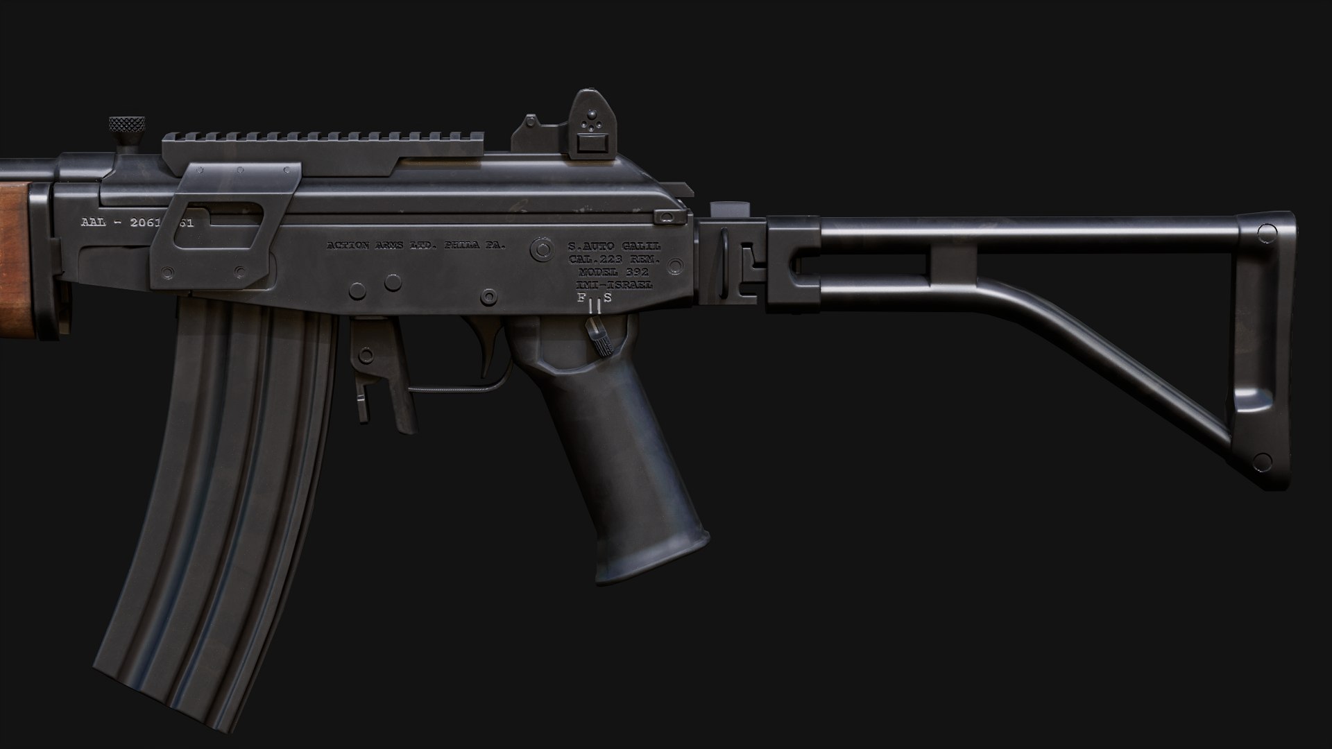 3D Galil ARM Assault Rifle - LowPoly Mobile Ready - TurboSquid 2067437