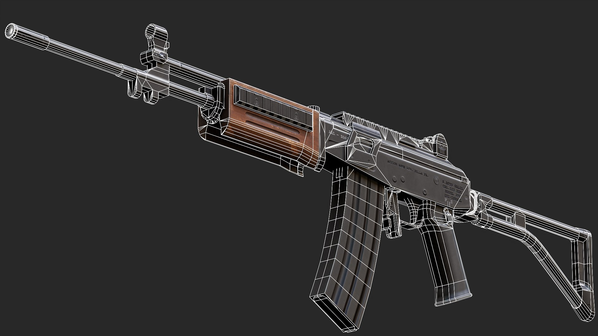 3D Galil ARM Assault Rifle - LowPoly Mobile Ready - TurboSquid 2067437