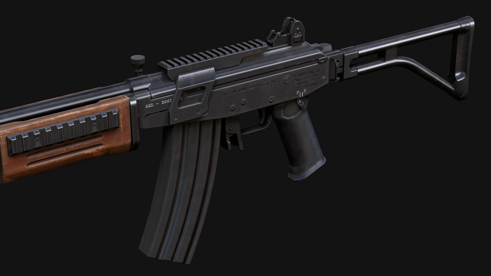3D Galil ARM Assault Rifle - LowPoly Mobile Ready - TurboSquid 2067437