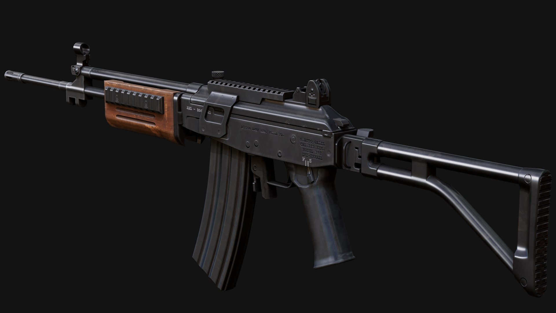 3D Galil ARM Assault Rifle - LowPoly Mobile Ready - TurboSquid 2067437