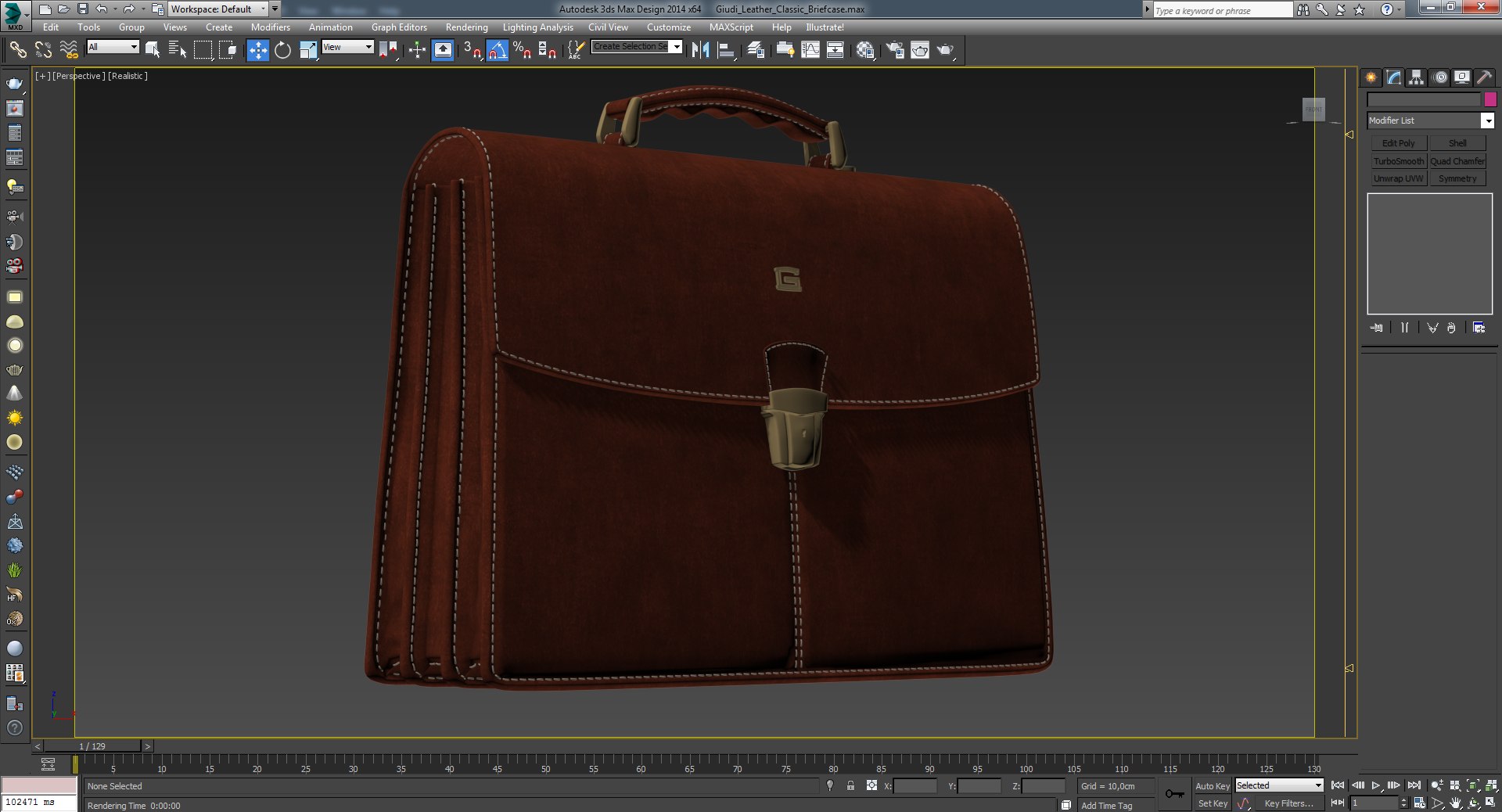 Giudi Leather Classic Briefcase Max