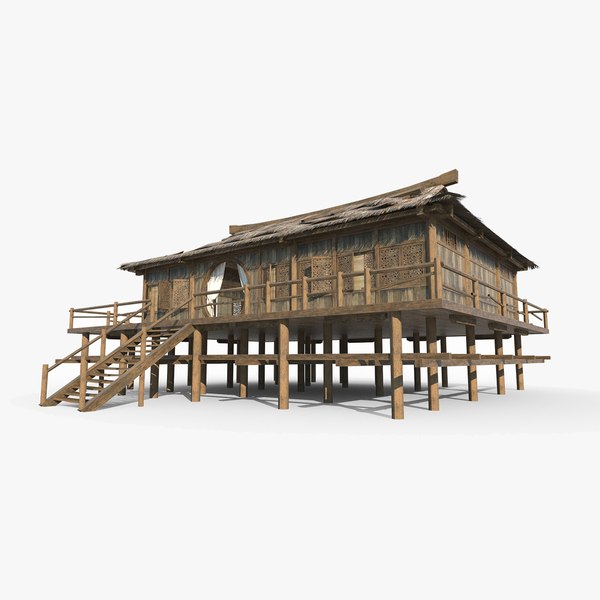 3D Thatched House Hall of Ancient Asian Architecture model - TurboSquid ...