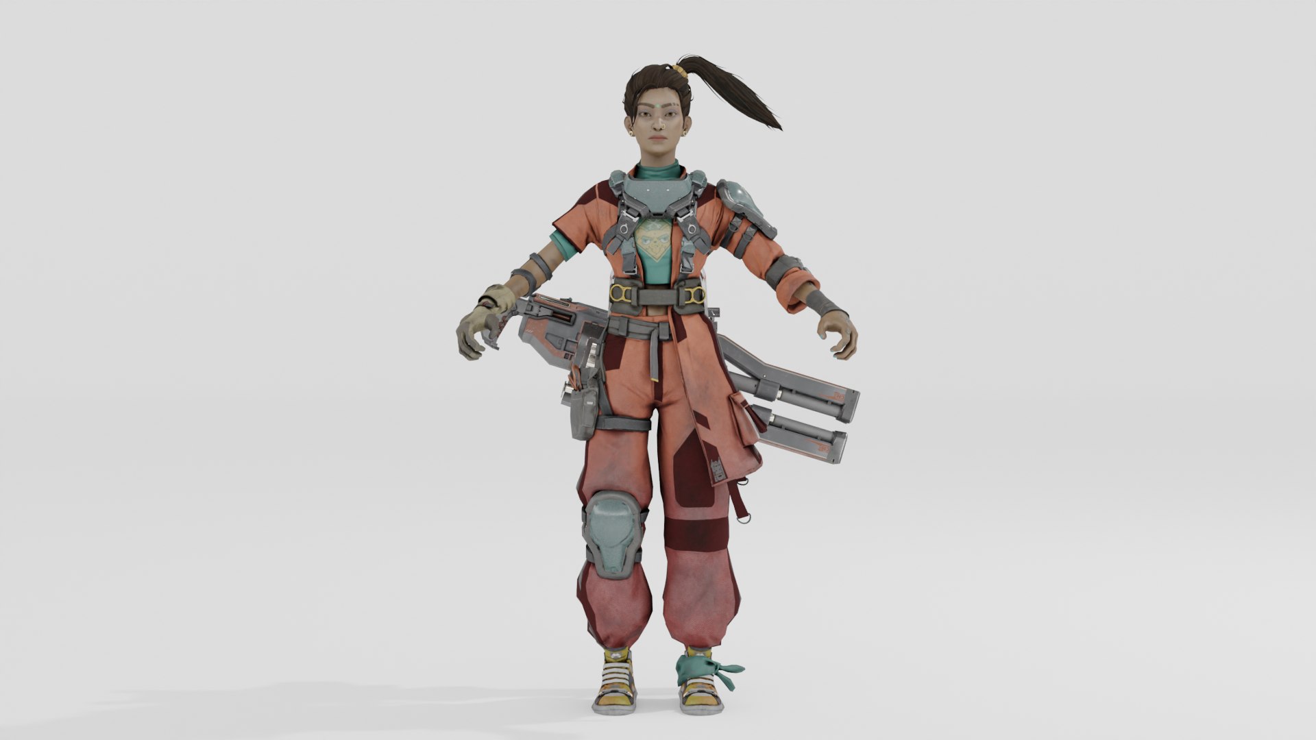 3D модель Rampart - Apex Legends - Rigged - TurboSquid 1926275