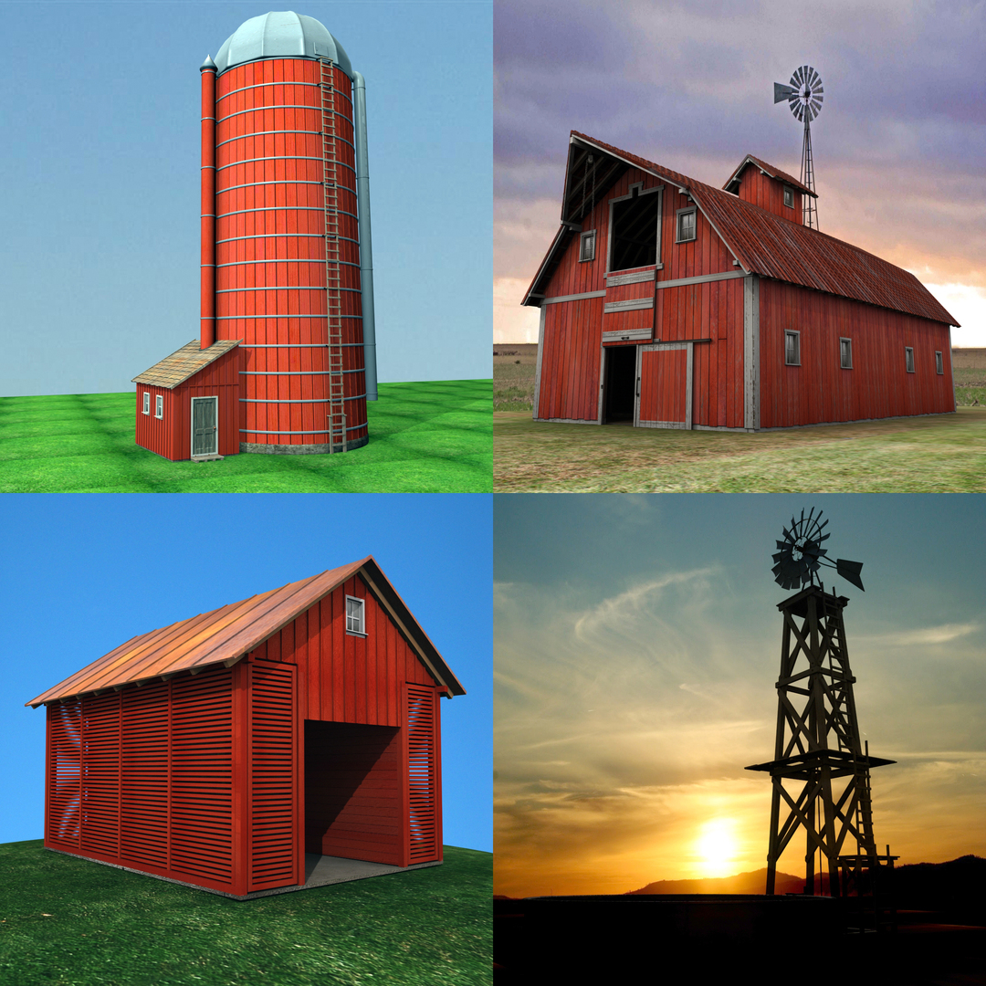 3D farm buildings model - TurboSquid 1255468