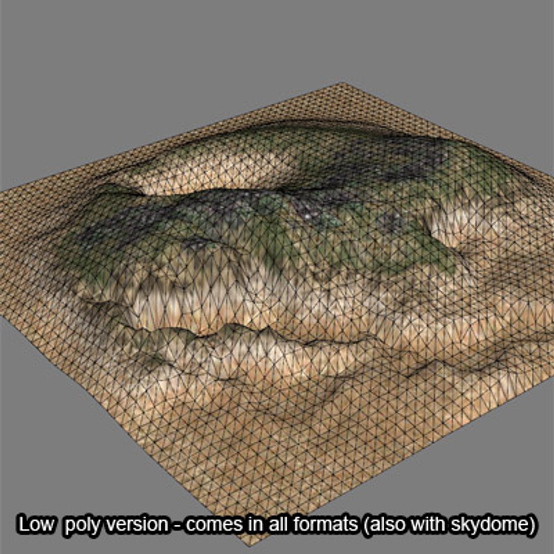3d Hills Terrain Landscape Model