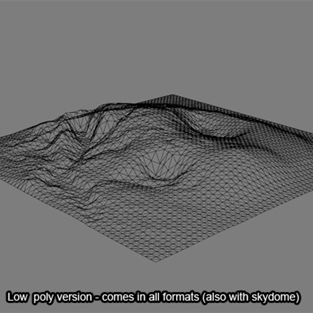 3d Hills Terrain Landscape Model