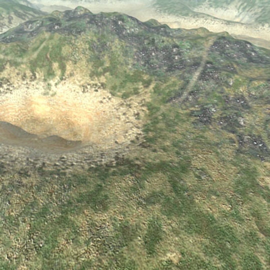 3d Hills Terrain Landscape Model