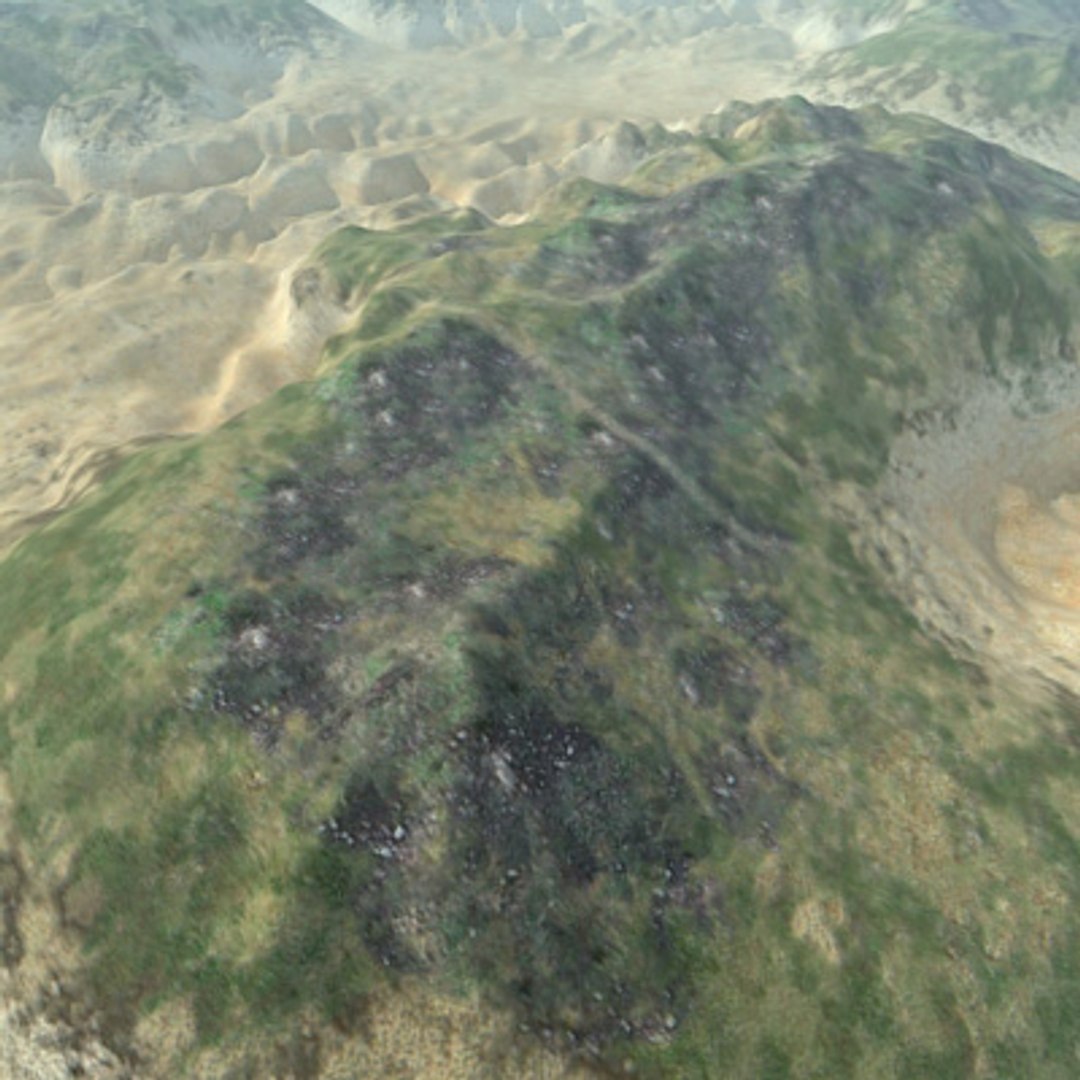 3d Hills Terrain Landscape Model