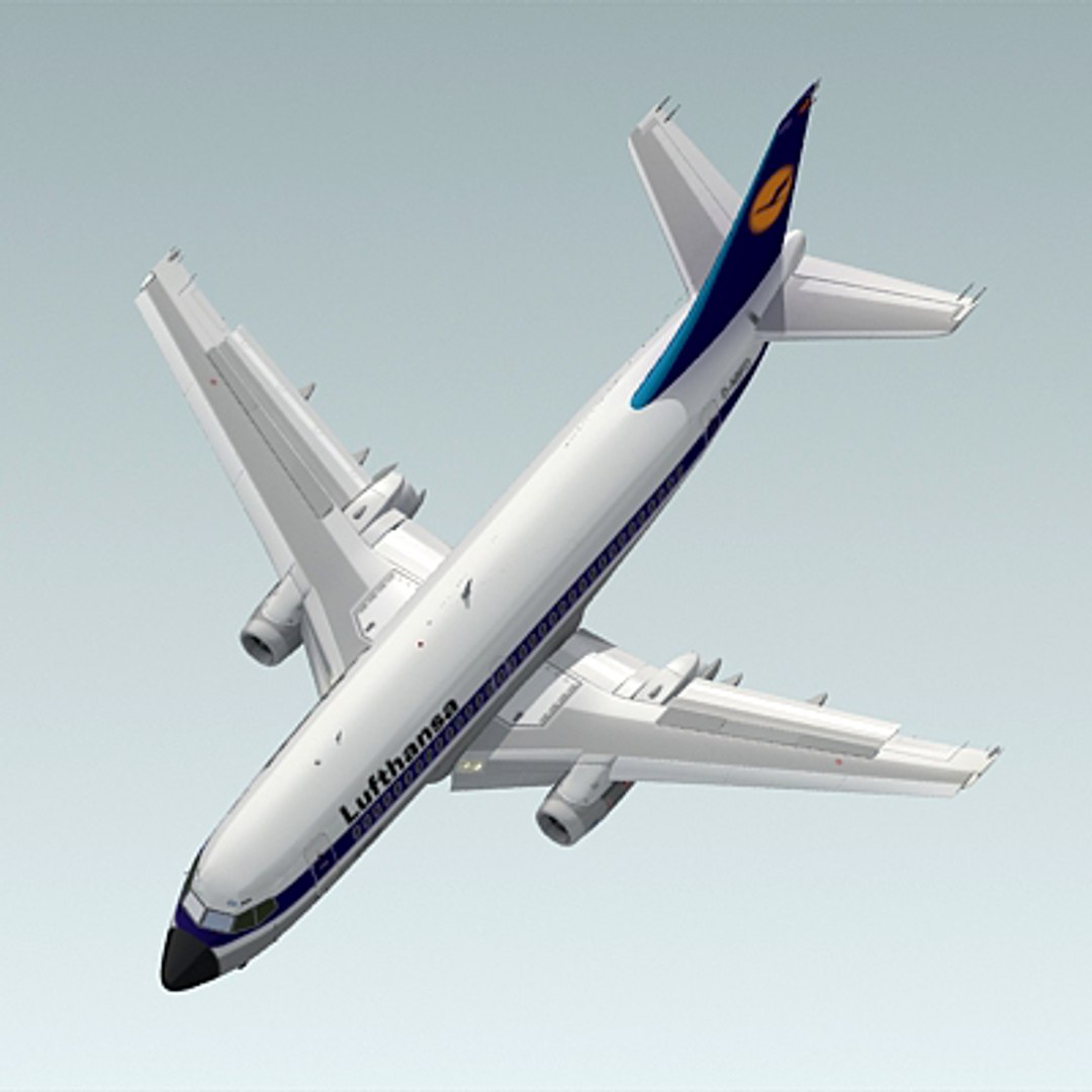 3d 737-200 plane lufthansa