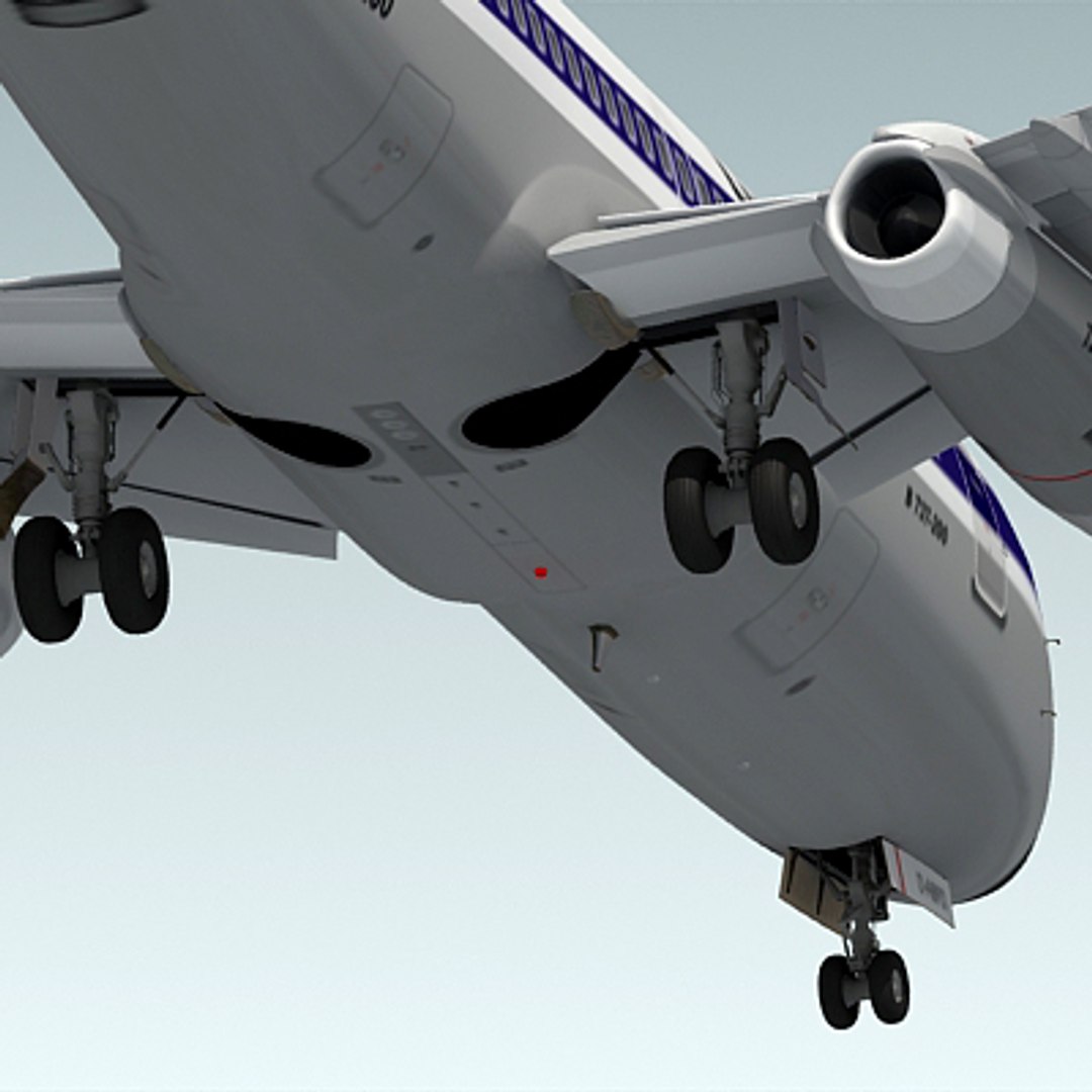 3d 737-200 plane lufthansa