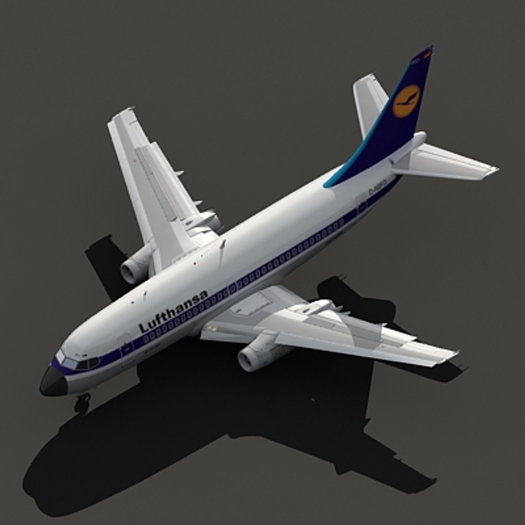 3d 737-200 plane lufthansa