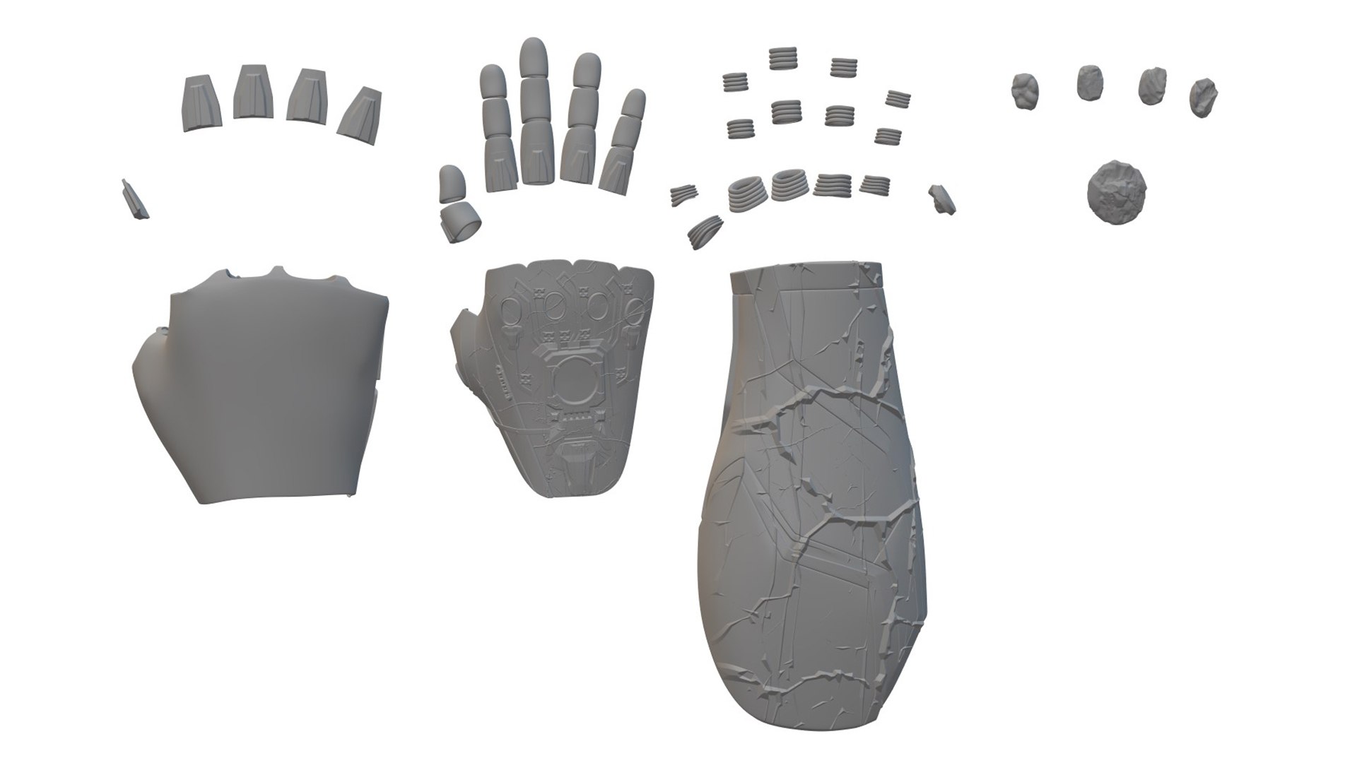 Iron Man Nano Infinity Gauntlet Avengers Endgame Version 3D Model ...