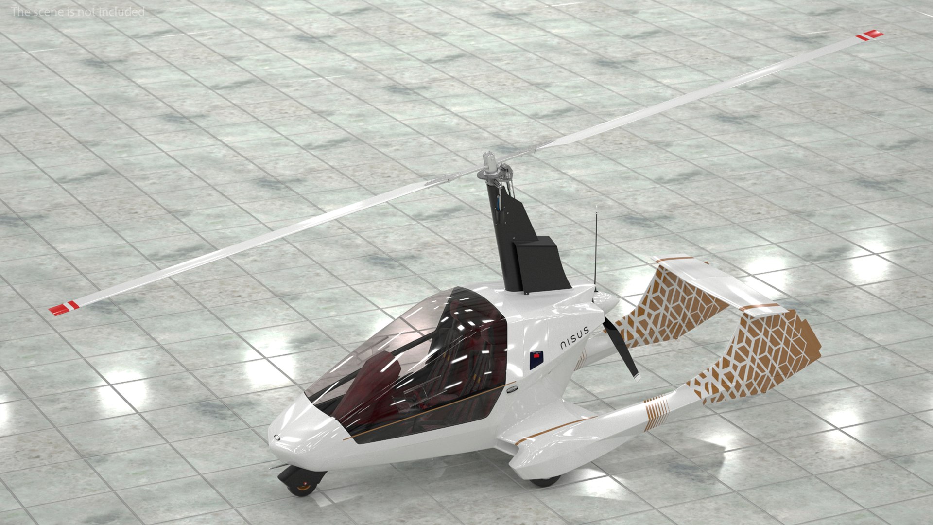 3D model Nisus Gyroplane Rigged - TurboSquid 2183335