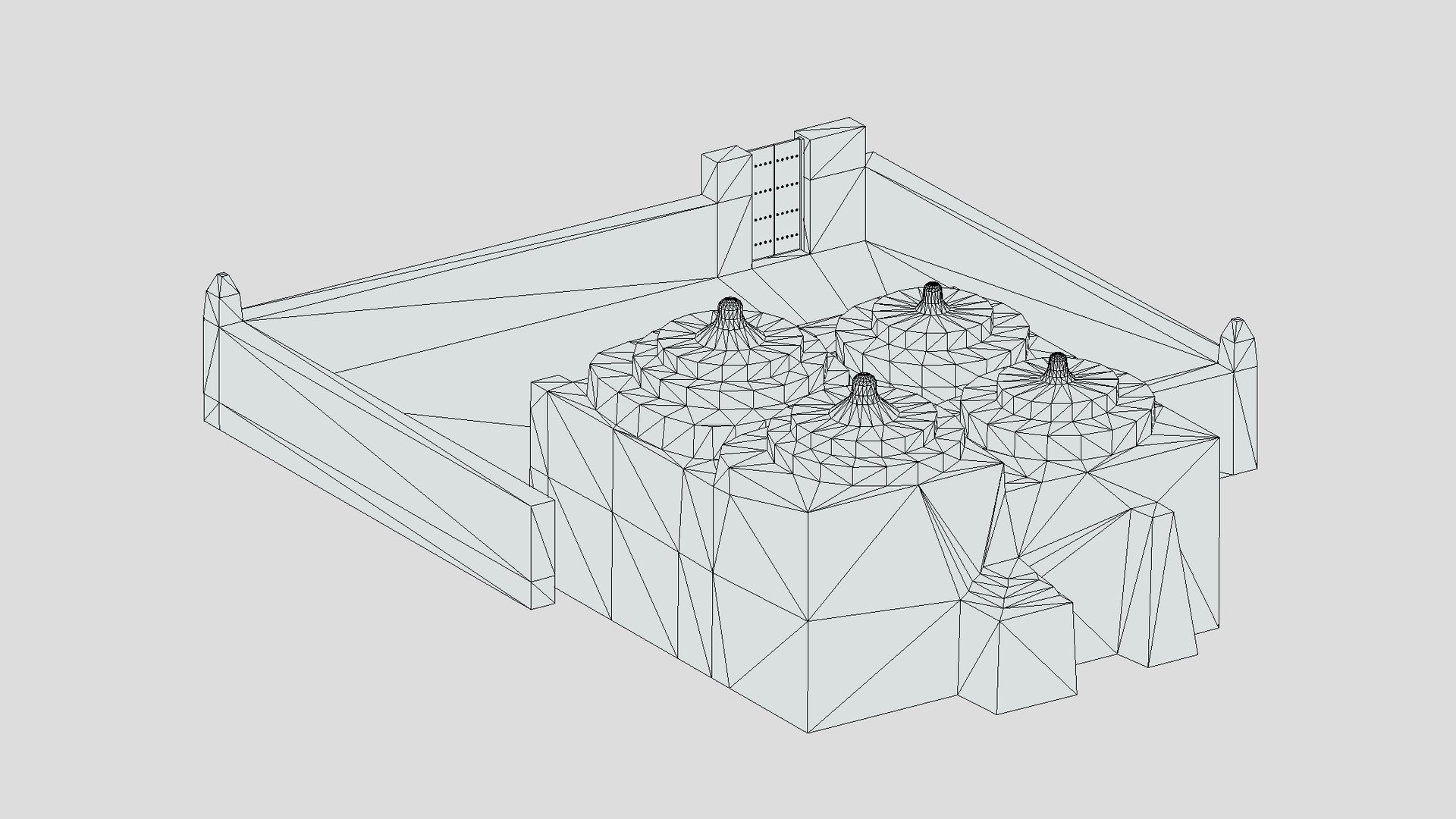 3D Bidaia Mosque Low Poly PBR Model - TurboSquid 2032705