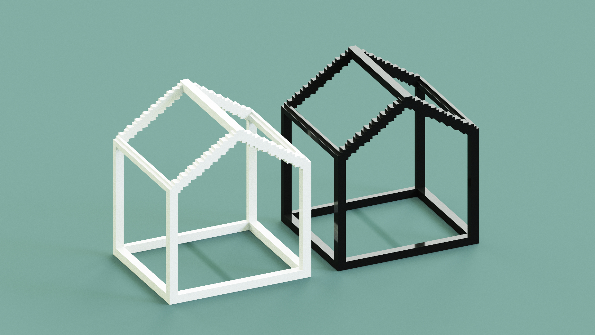 3D Voxel House Shape - TurboSquid 1862248