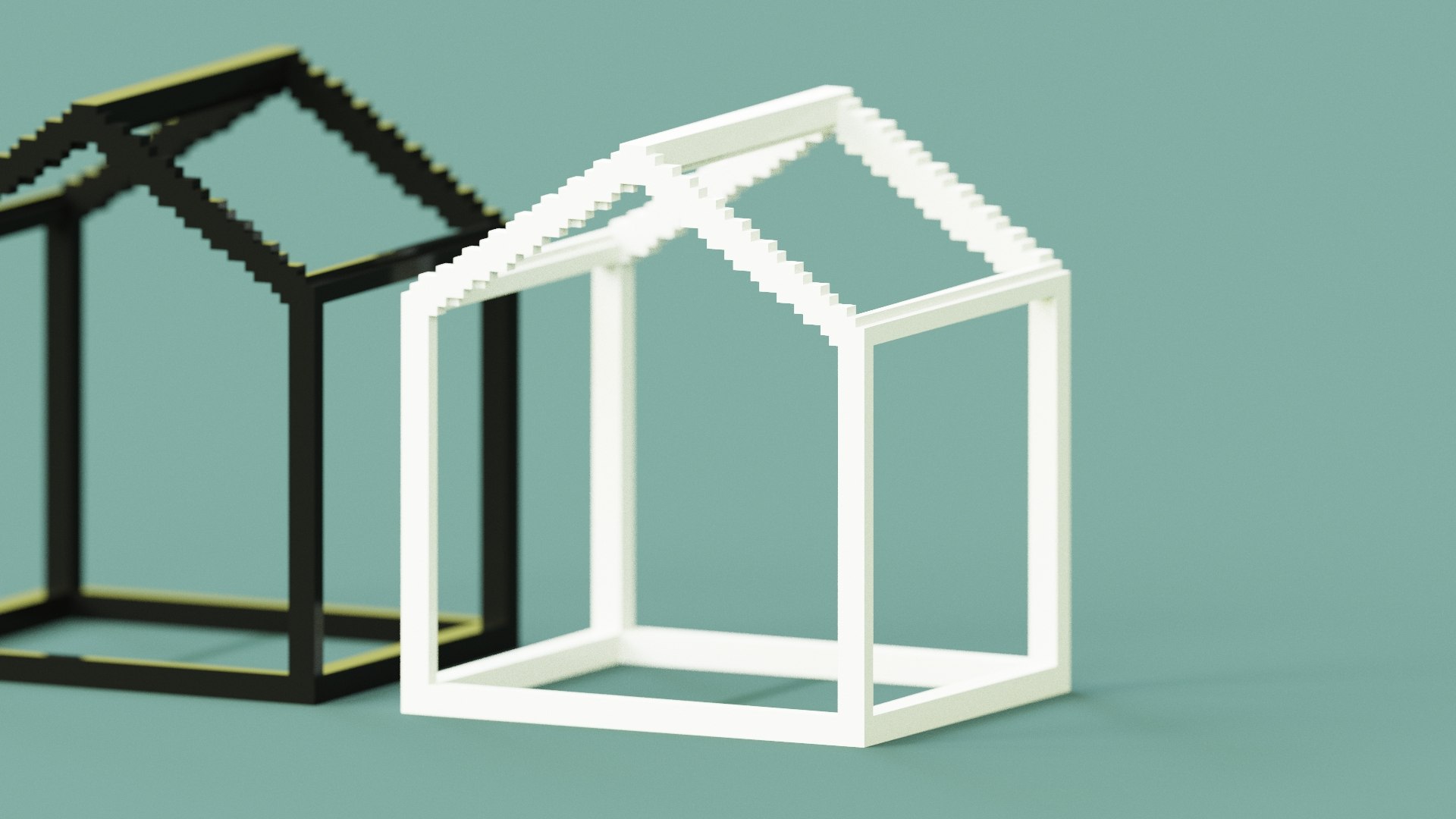 3D Voxel House Shape - TurboSquid 1862248