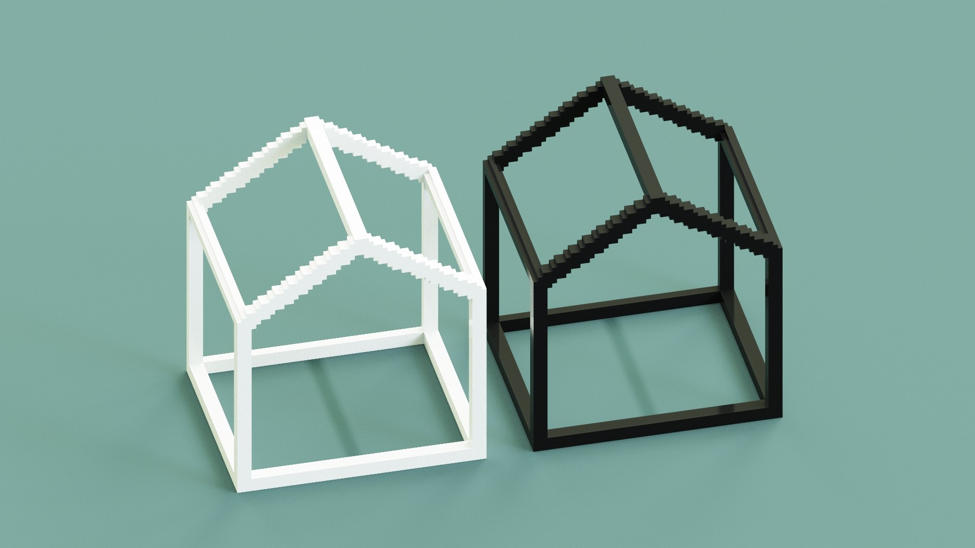 3D Voxel House Shape - TurboSquid 1862248