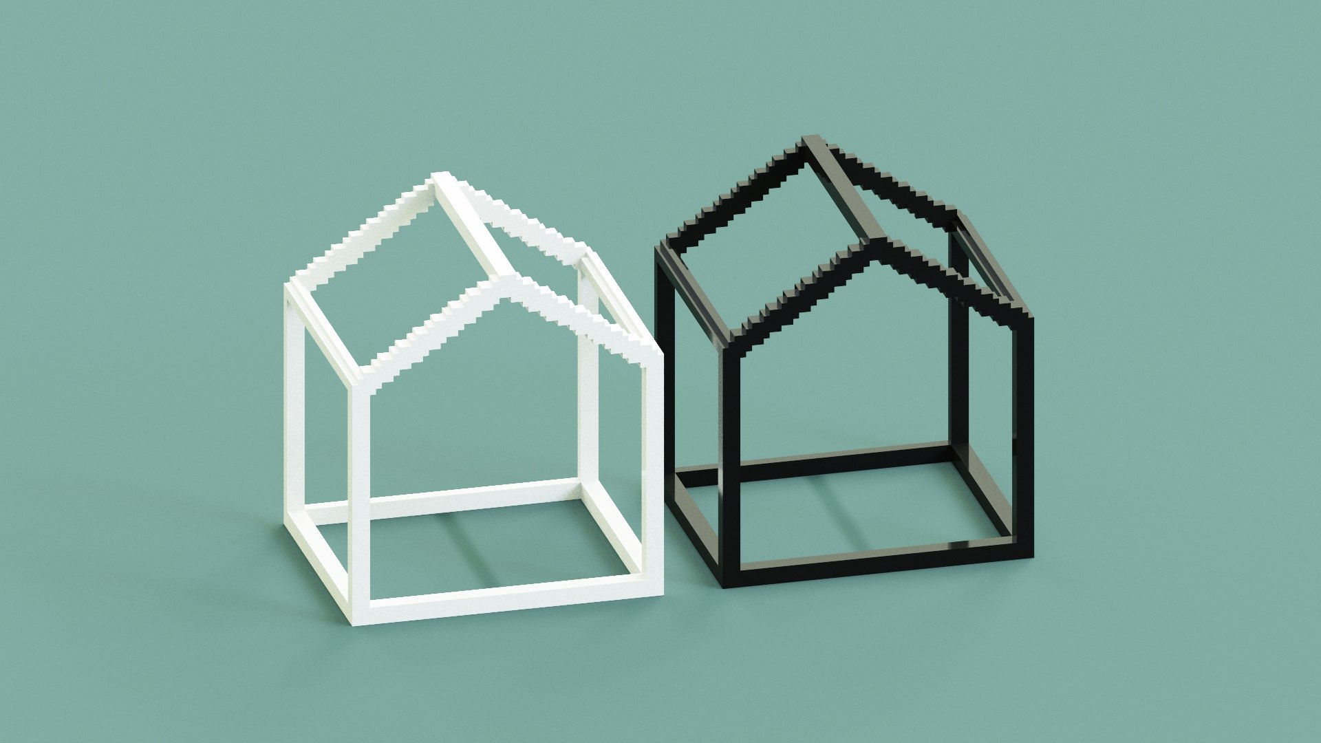 3D Voxel House Shape - TurboSquid 1862248