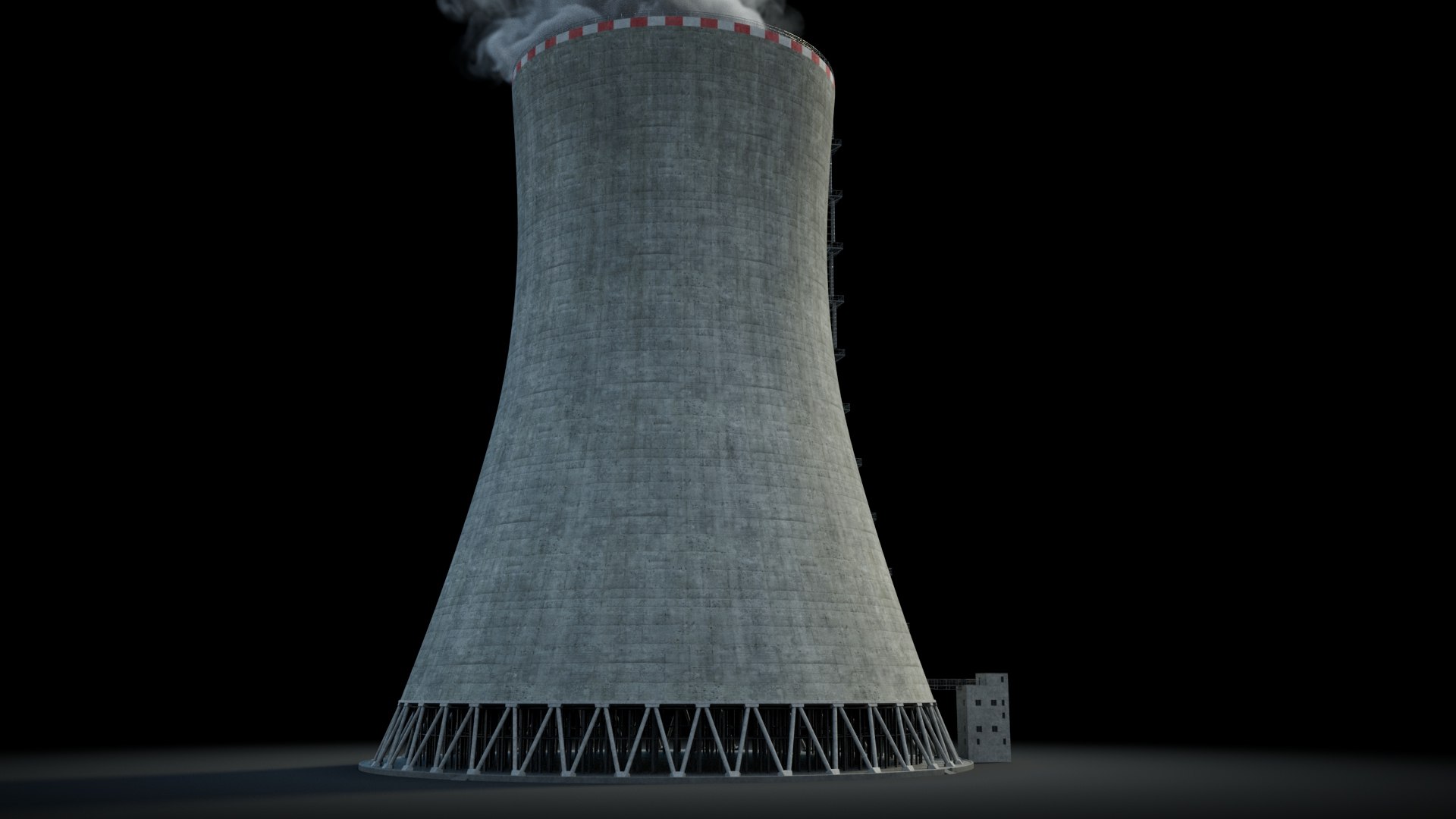 Cooling Tower With Animated 3d Vapour 3D - TurboSquid 2253324